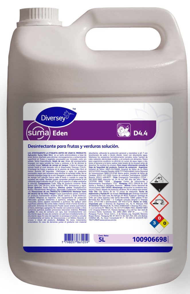 Desinfectante de frutas, verduras y hortalizas - DEEPFLY
